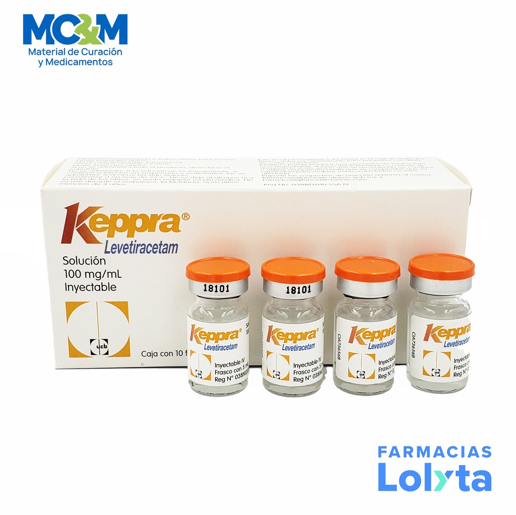 KEPPRA IV SOL INY 100 MG/ML C/10 AMP LEVETIRACETAM LAB UCB PHARMA ...
